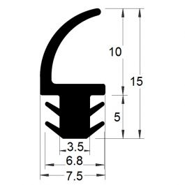 Joint d'étanchéité de menuiserie - caoutchouc TPE - PM04024